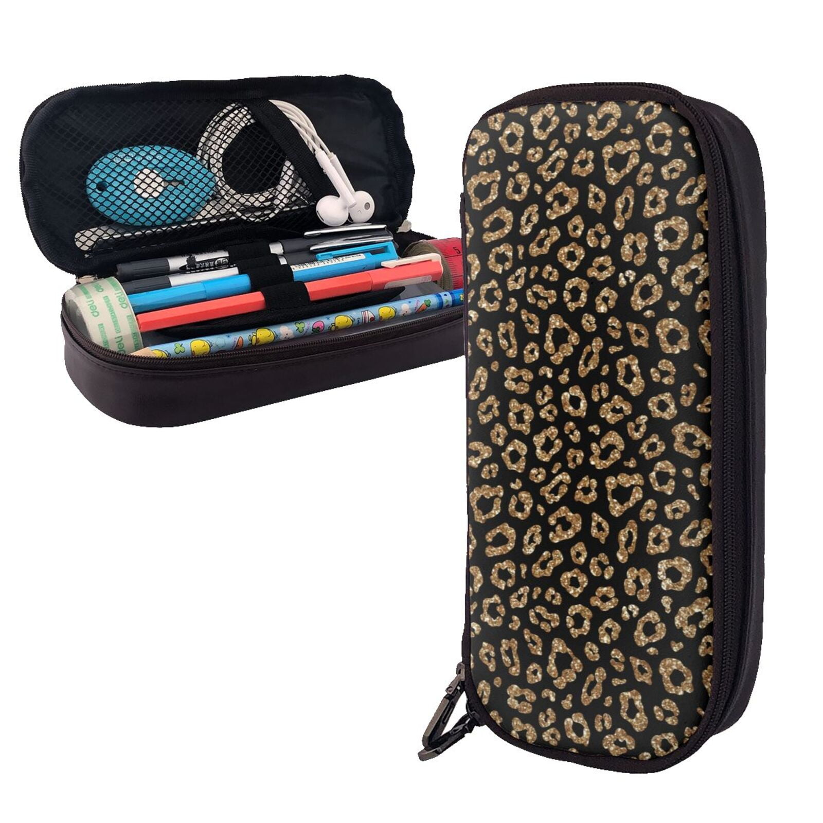 Leather Clamshell Pencil Case 8 X 3.5 X 1.5in Pencil Case Small Kit ...