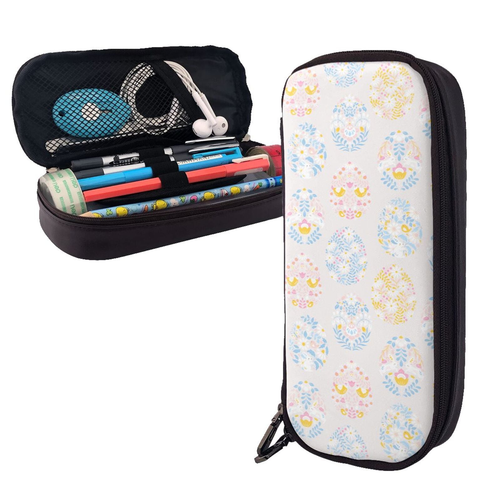 Leather Clamshell Pencil Case 8 X 3.5 X 1.5in Pencil Case Small Kit ...