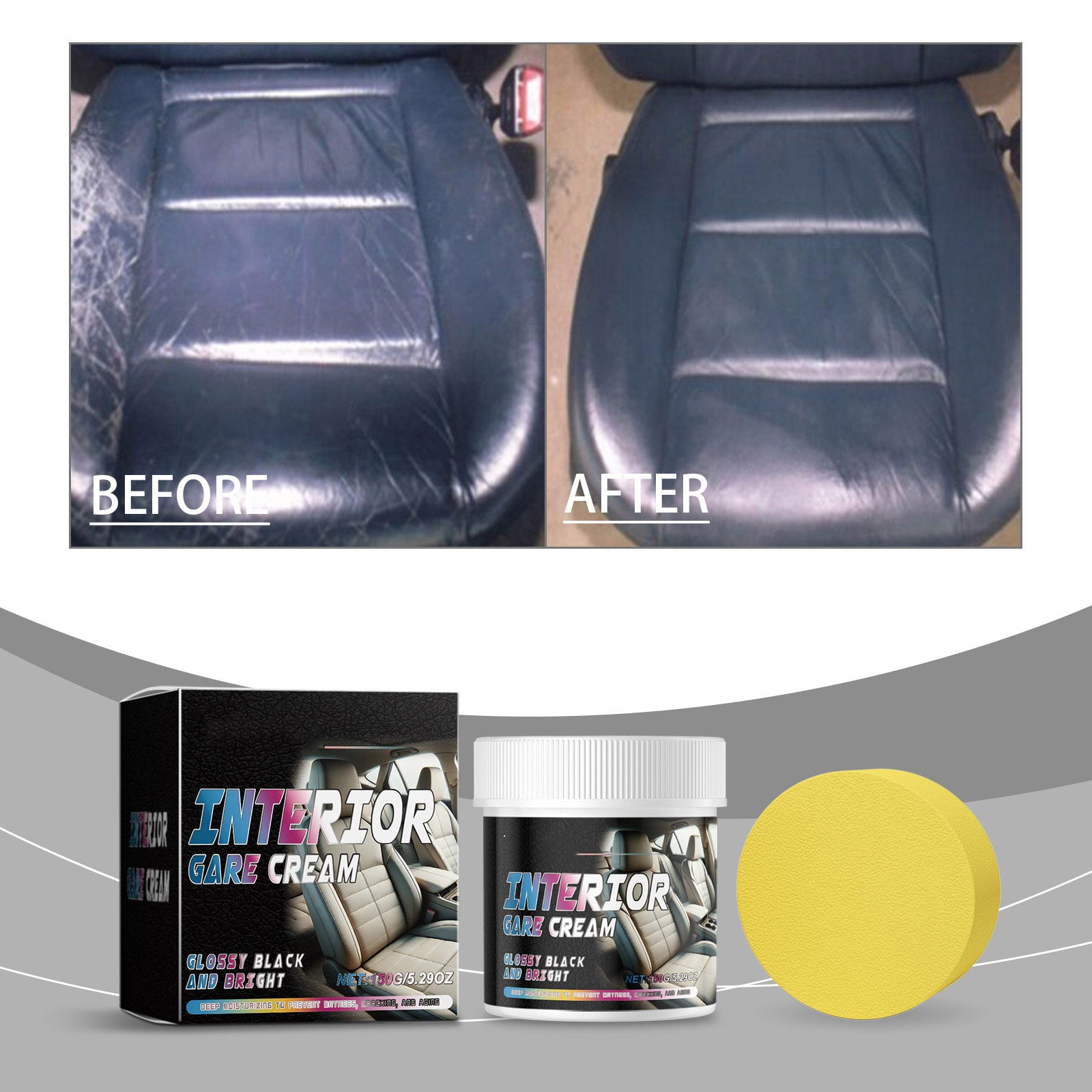 Leather Cleaner and Conditioner for Cars, Non-Greasy Formula Prevents ...