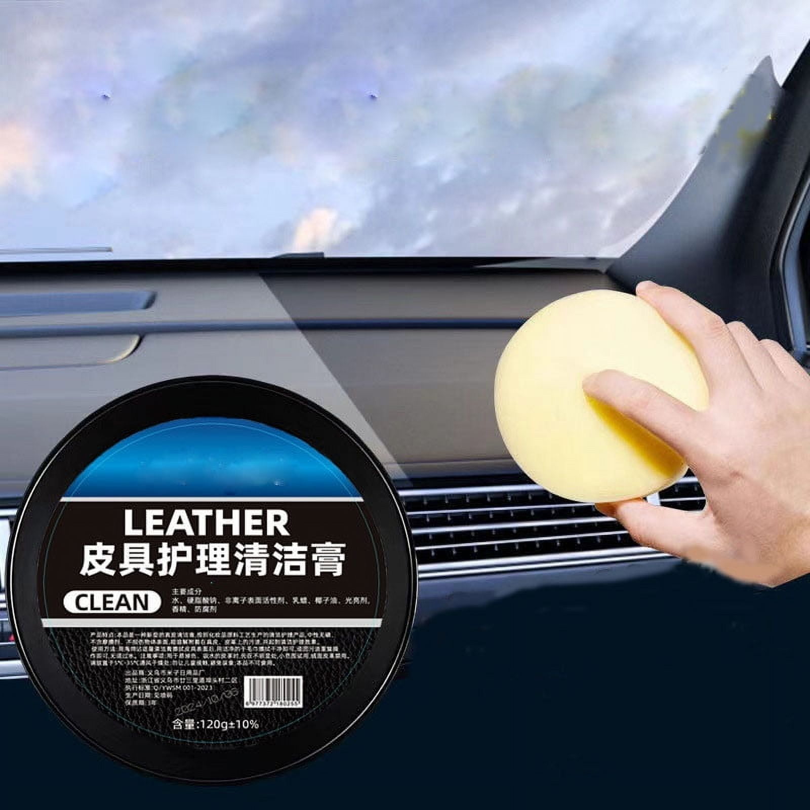 Leather Cleaner Cream, Multi-Purpose Stain Remover, 120g Size for Shoes ...