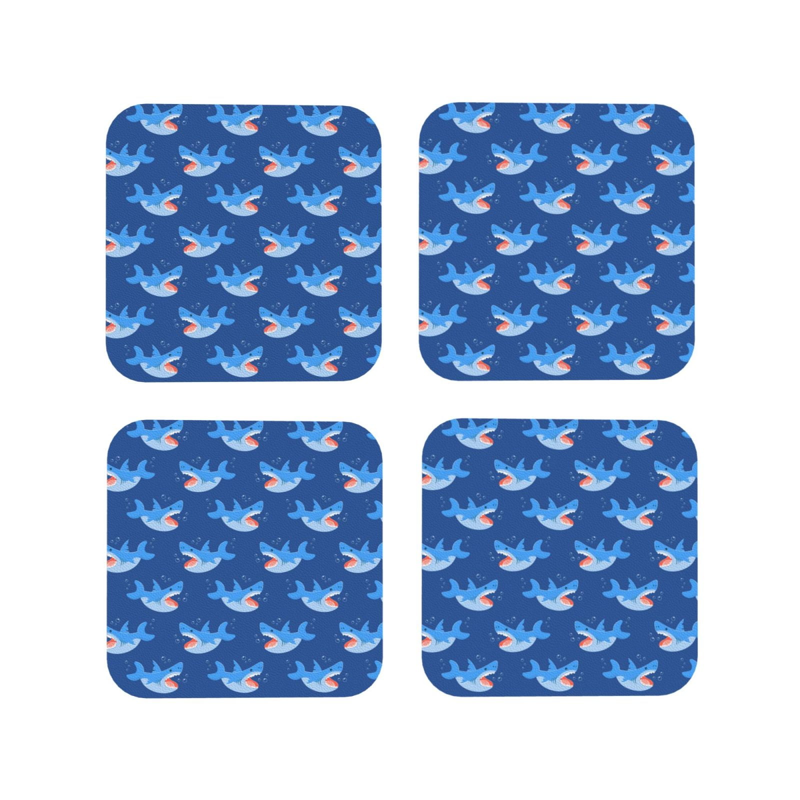 Leather Coasters with Heat-resistant for Drinks, Funny Cartoon Cute ...