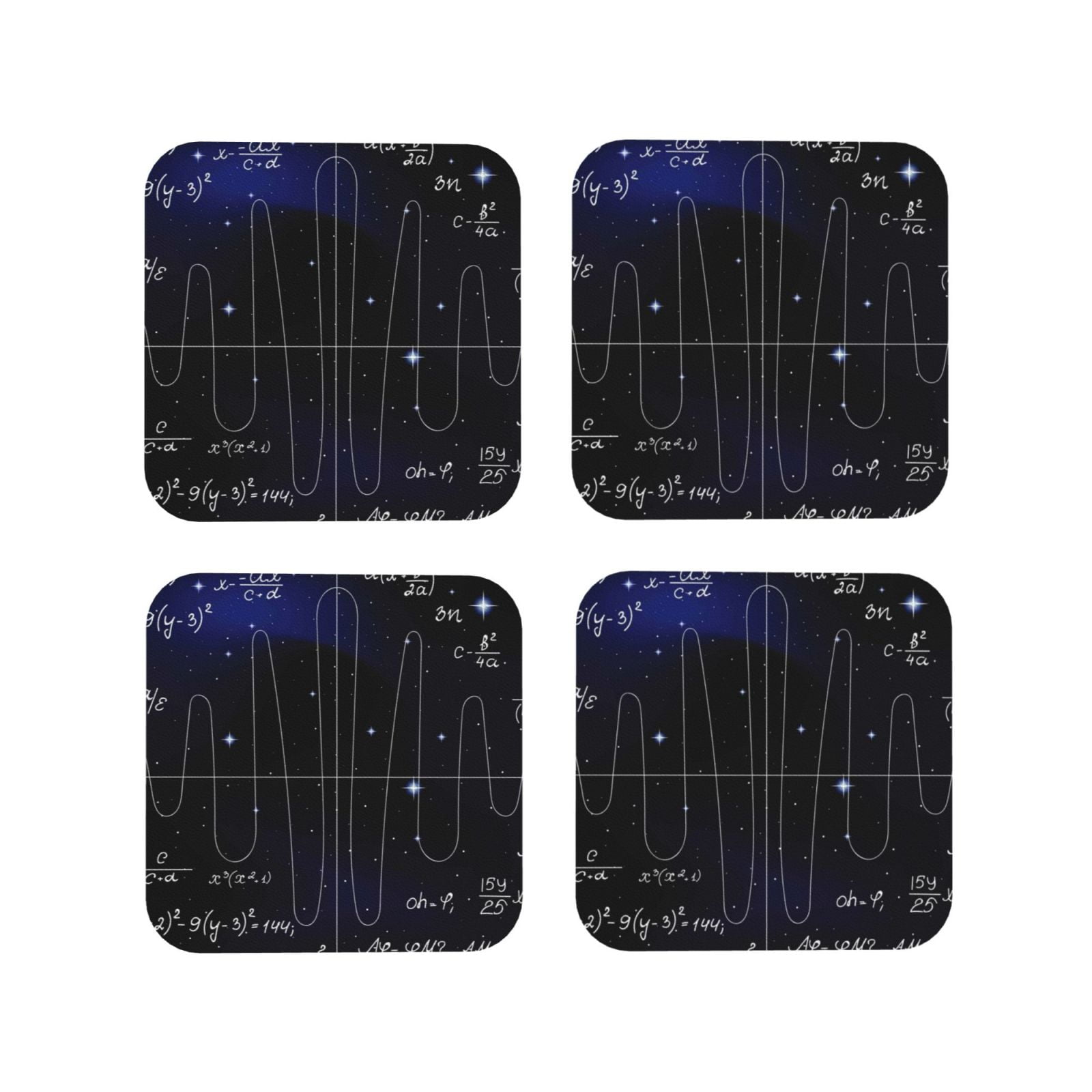 Leather Coasters with Heat-resistant for Drinks, Mathematica Science ...