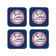 Wattne Round Wooden Coasters, Set of 6 with Holder, Beech Wood Groove ...