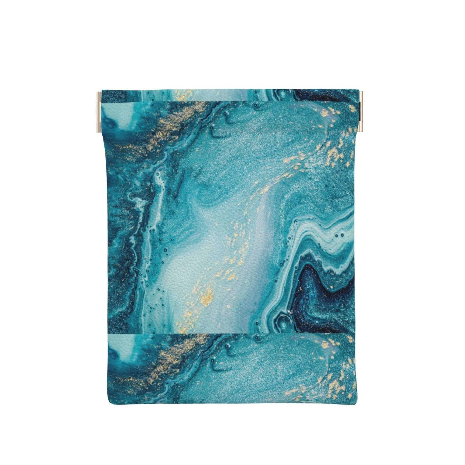 Leather Coin Purse Change Storage Bag 4.3×3.9in Can Store Coins Headset ...