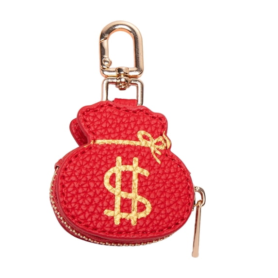 Leather Coin Purse with Keychain Small Change Purse Card Holder ...