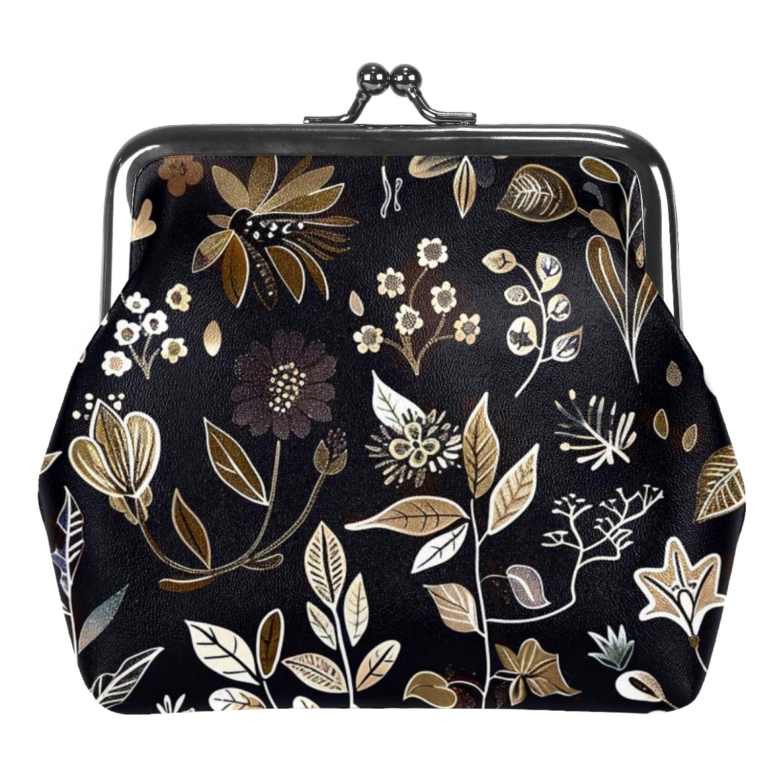 Leather Coin Purses & Pouches,Dark Leaf Change Purse Small Wallet for Women and Girls,Travel ...