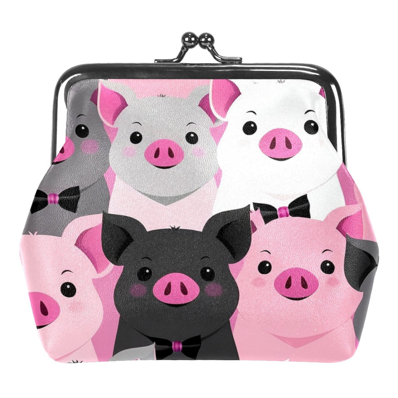 Leather Coin Purses & Pouches,Funny Animal Pig Change Purse Small ...