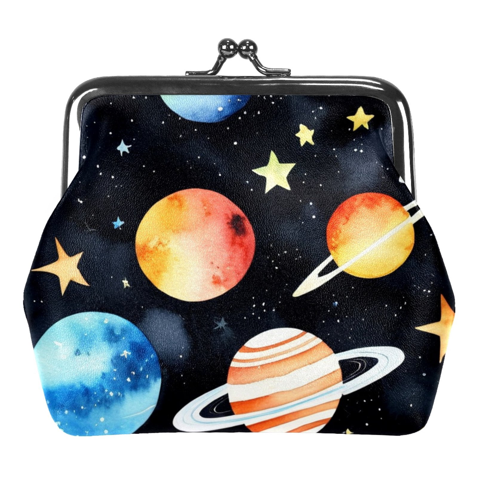 Leather Coin Purses & Pouches,Galactic Planets Change Purse Small ...
