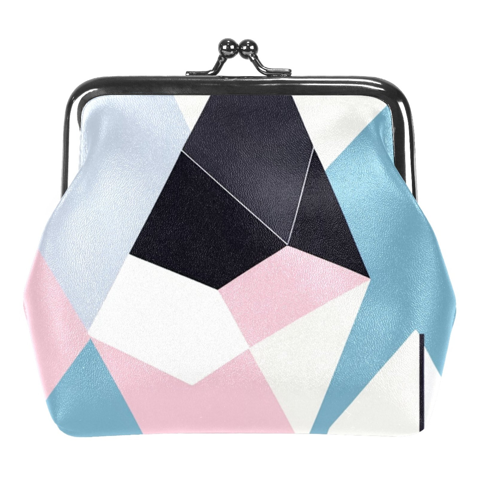 Leather Coin Purses & Pouches,Light Colored Abstract Geometry Change ...