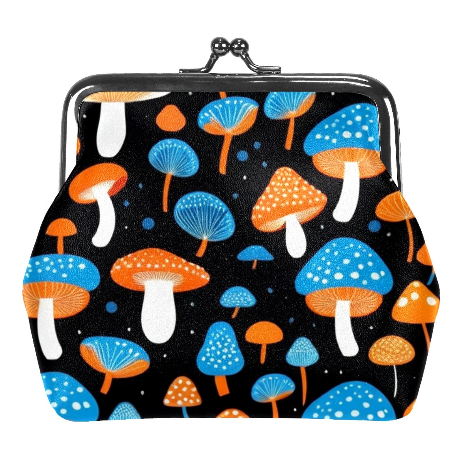 Leather Coin Purses & Pouches,Mushroom Food Change Purse Small Wallet ...