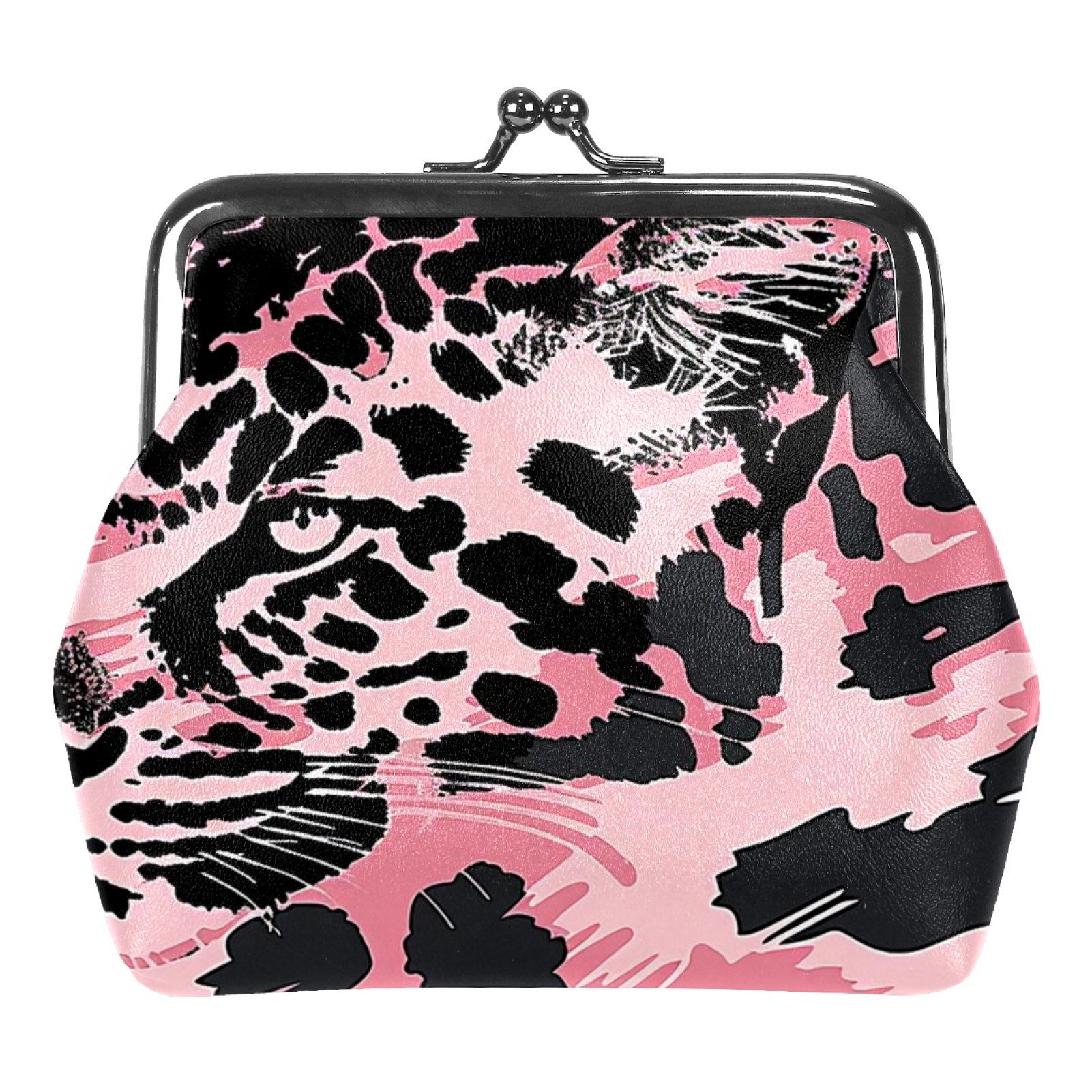 Leather Coin Purses & Pouches,Pink Animal Leopard Print Change Purse ...