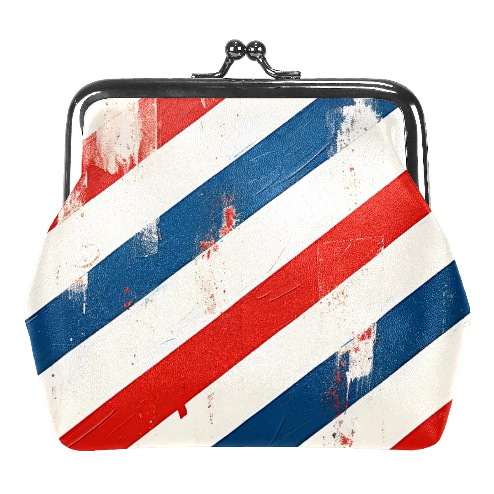 Leather Coin Purses & Pouches,Red Blue Flag Change Purse Small Wallet ...