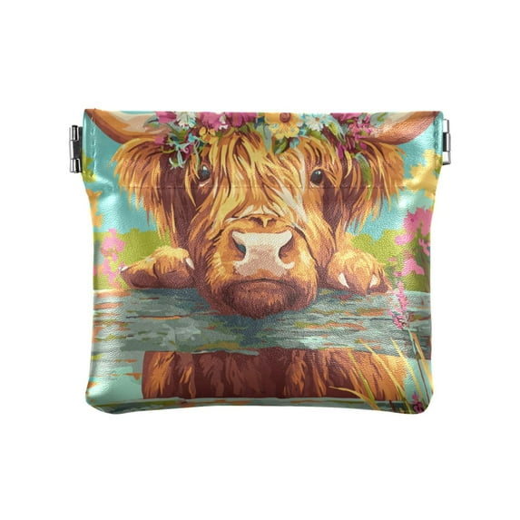 Leather Coin Wallet 4.33x3.74 Inch Portable Coin Wallet Coin Wallet ...