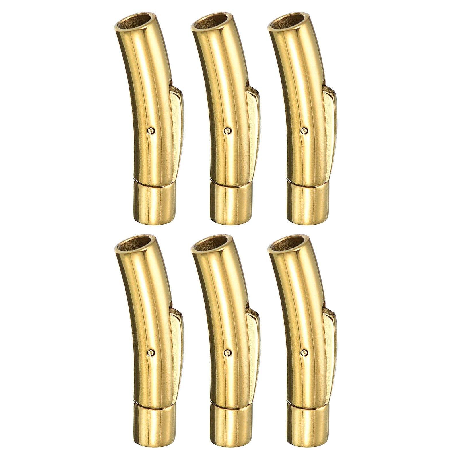 Leather Cord End Clasp, 6Pcs 4mm Hole Column Clasps Connectors for ...