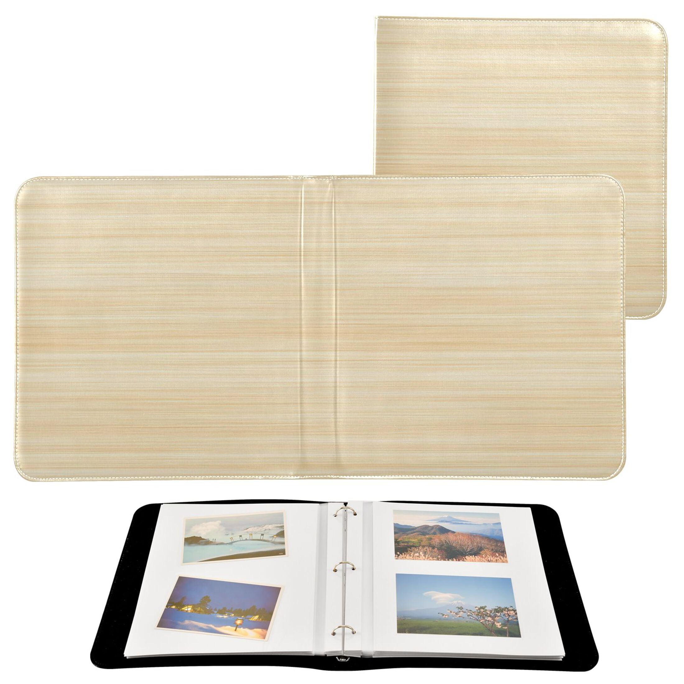 Leather Cover Photo Album 80 Pockets 4x6 Photos Bookshelf Picture Album ...