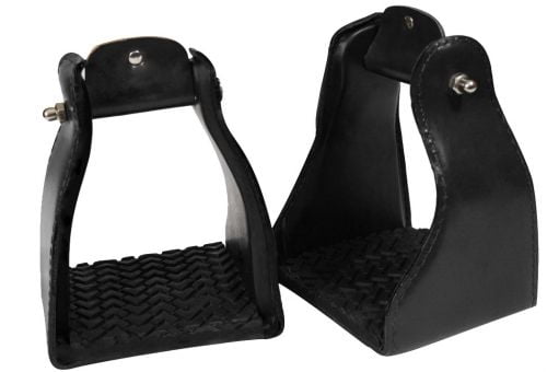 Leather Covered Endurance Stirrups (Black) - Walmart.com