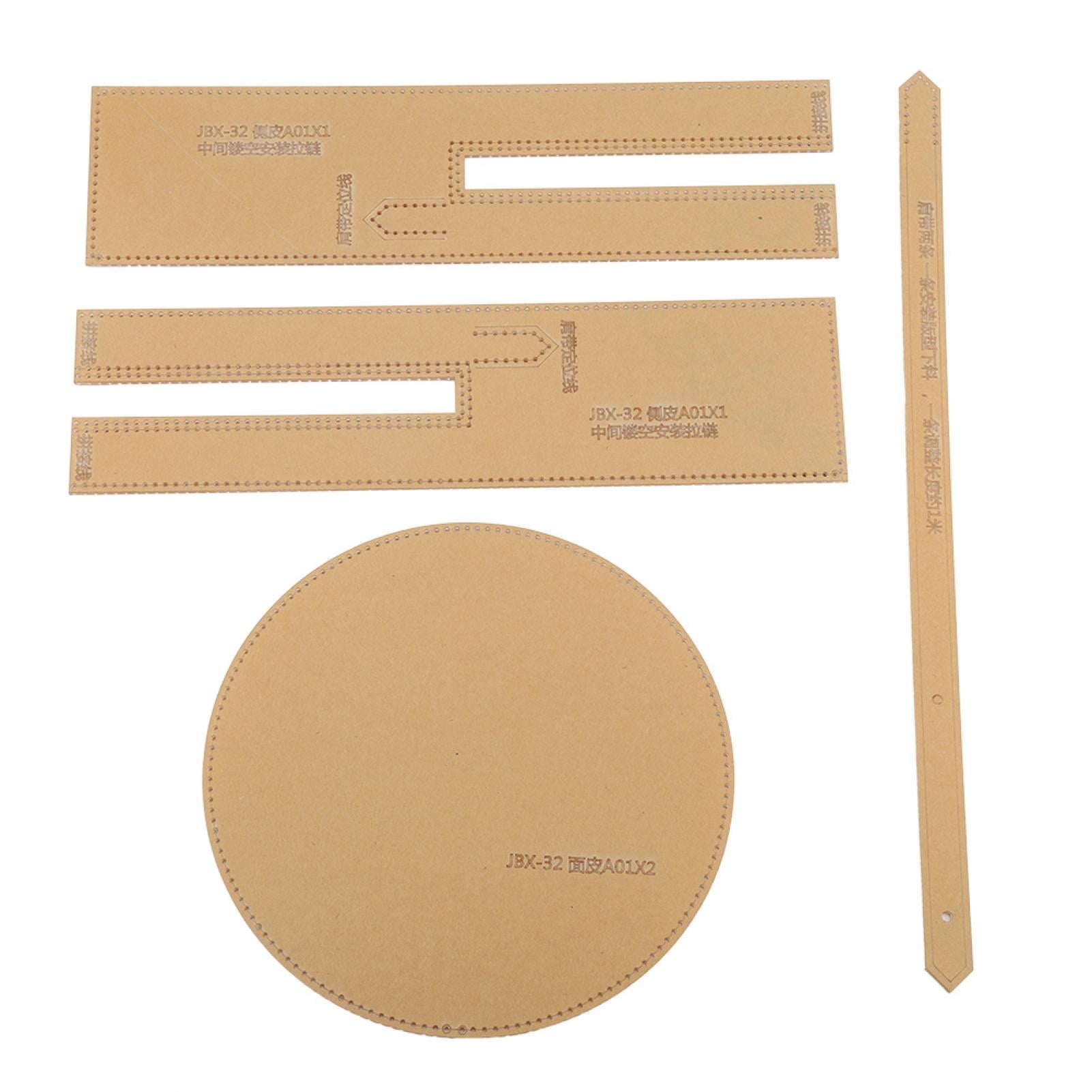 Leather Craft Clear Acrylic Shoulder Bag Round Pattern Stencil Template ...