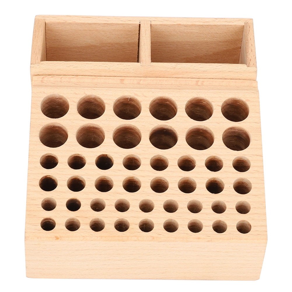 Leather Craft Tool Holder, 48 Holes Beech Wood Storage Rack, Burlywood ...