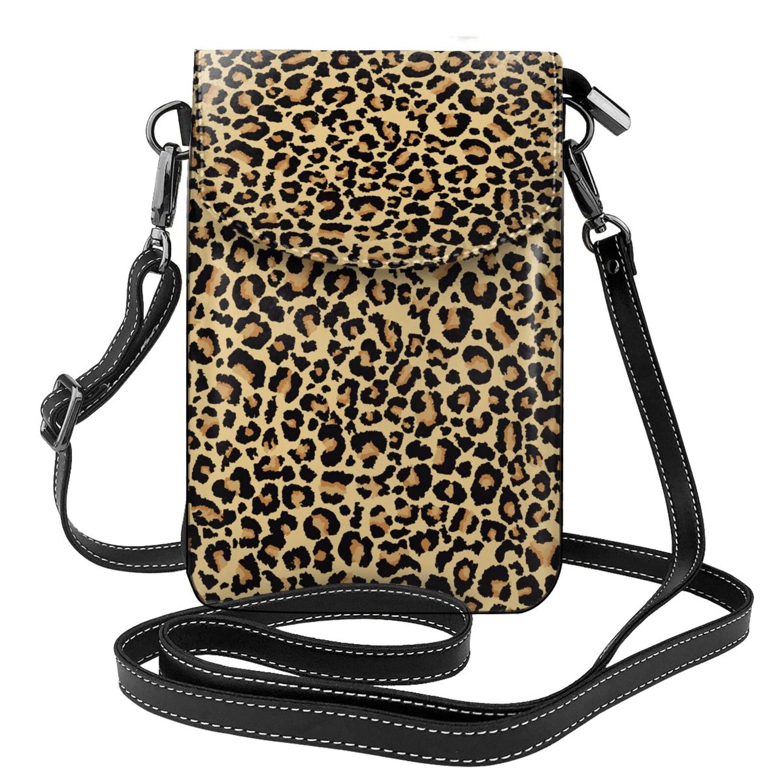 Leather Crossbody Flip Phone Bag 7.6in X 4.9in Practical Multi ...