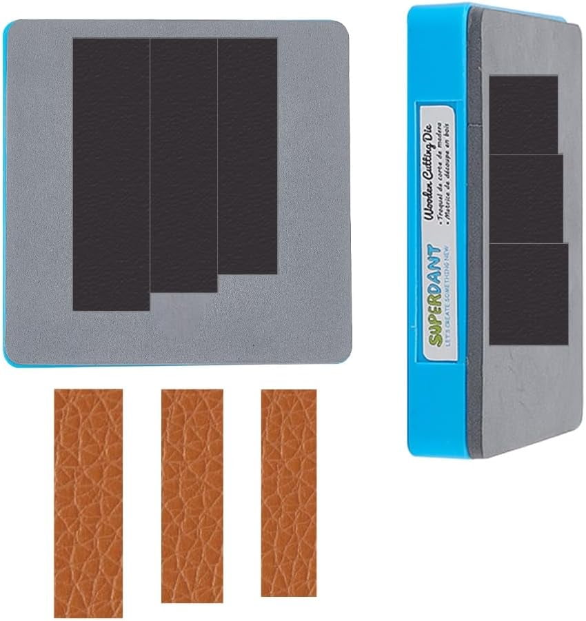 Leather Cutting Dies 3 Sizes Rectangle Shape Punch Cutter DIY Wooden ...