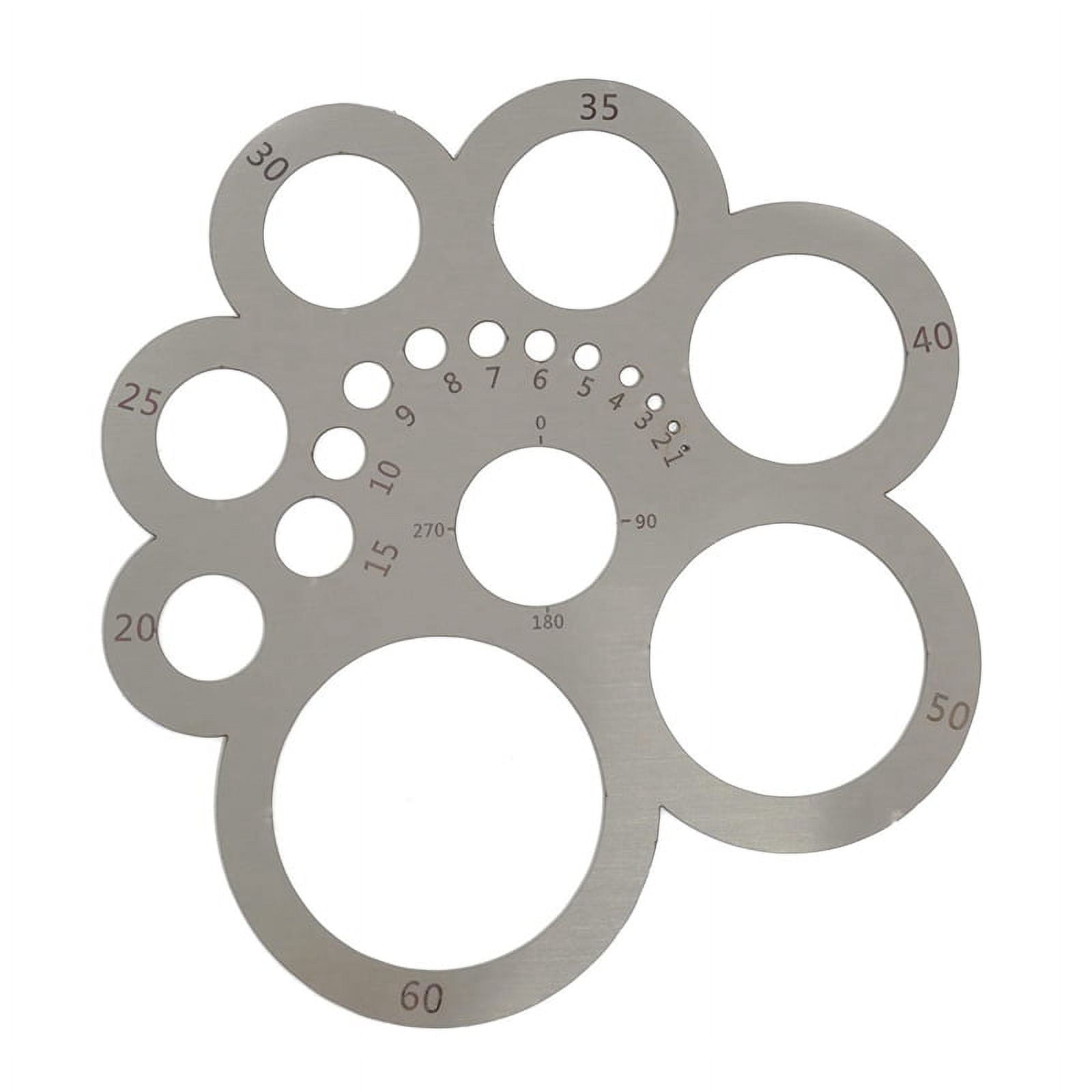 Leather Cutting Tool Corner Cutter Circle Drawing Template Metal Ruler ...