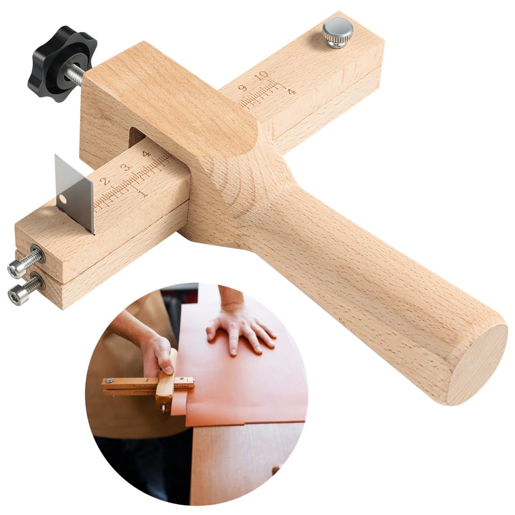 Leather Cutting Tool, Leather Strap Strip Cutter Wooden Tool with 5 ...