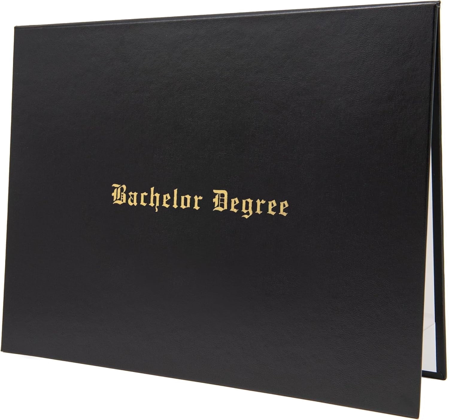 Leather Degree Cover Black, 11x14 Large Size | Metallic Foil "Bachelor ...