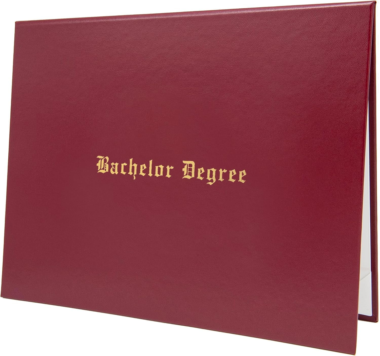 Leather Degree Cover | Metallic Foil with Old English Font | Fits ...