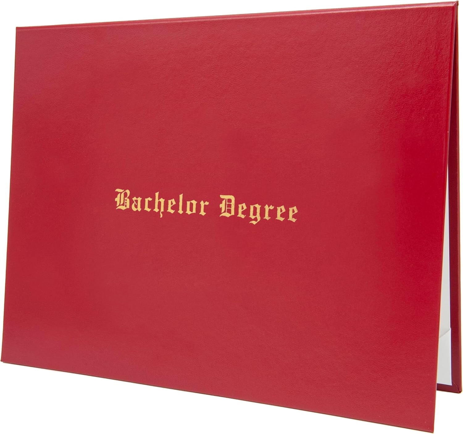 Leather Degree Cover Red, 8.5x11 Letter Size | Holder with Metallic ...