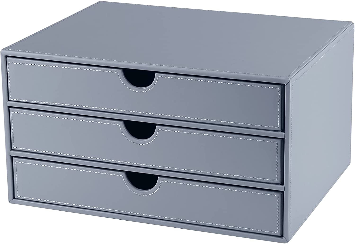 Leather Desk Organizer with 3 Drawers/Tray, Executive Office Supplies ...