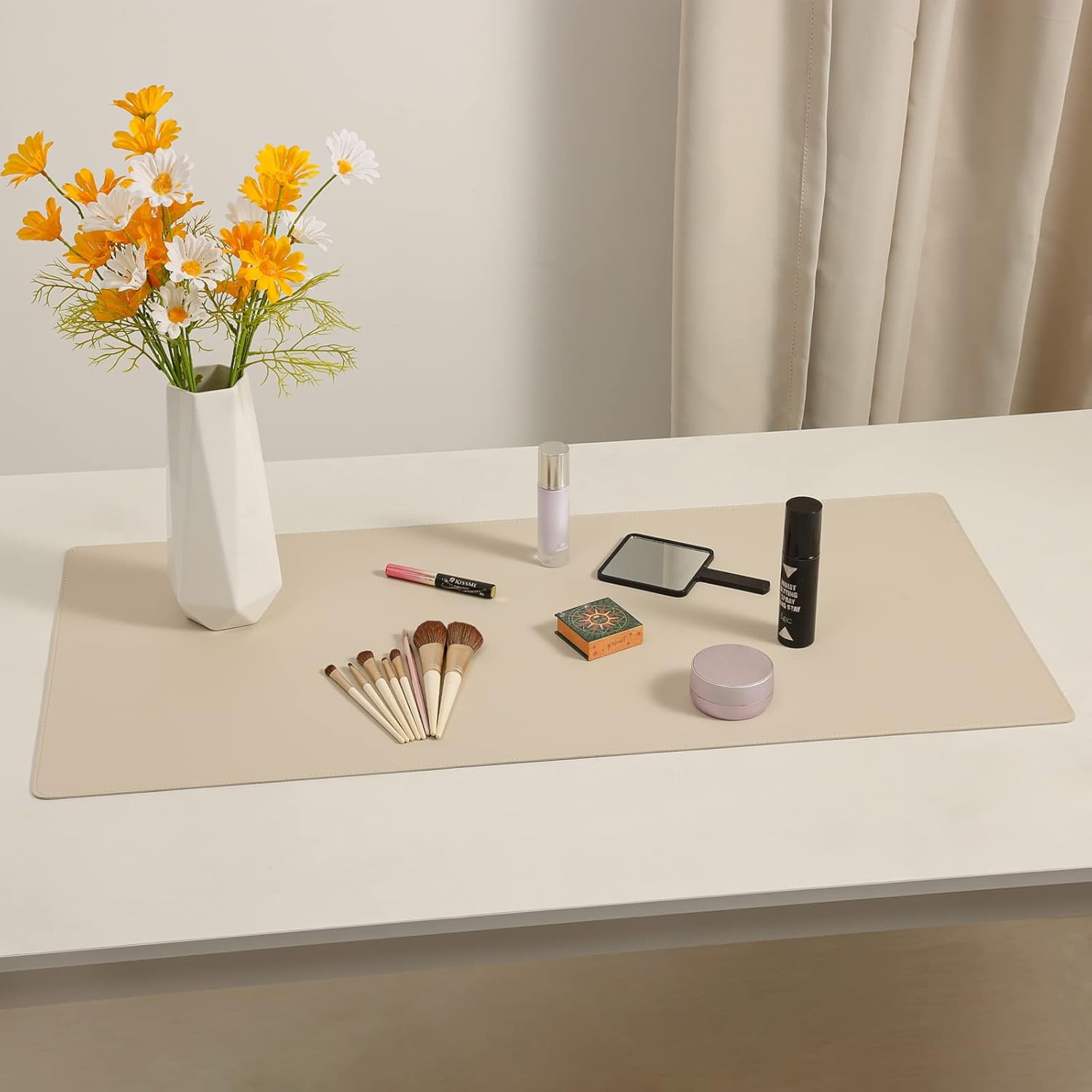 Leather Desk Pad Blotter (‎Off-white) - Walmart.com