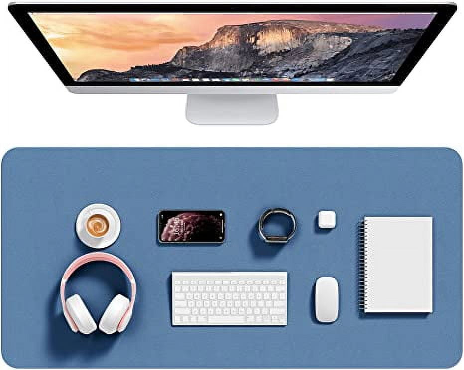 Leather Desk Pad Protector, 23.6" x 11.8" Waterproof Mouse Pad Desk Mat ...