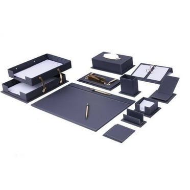 Desk Organizers - Desk Accessories - Leather Desk Organizer - Bonded ...