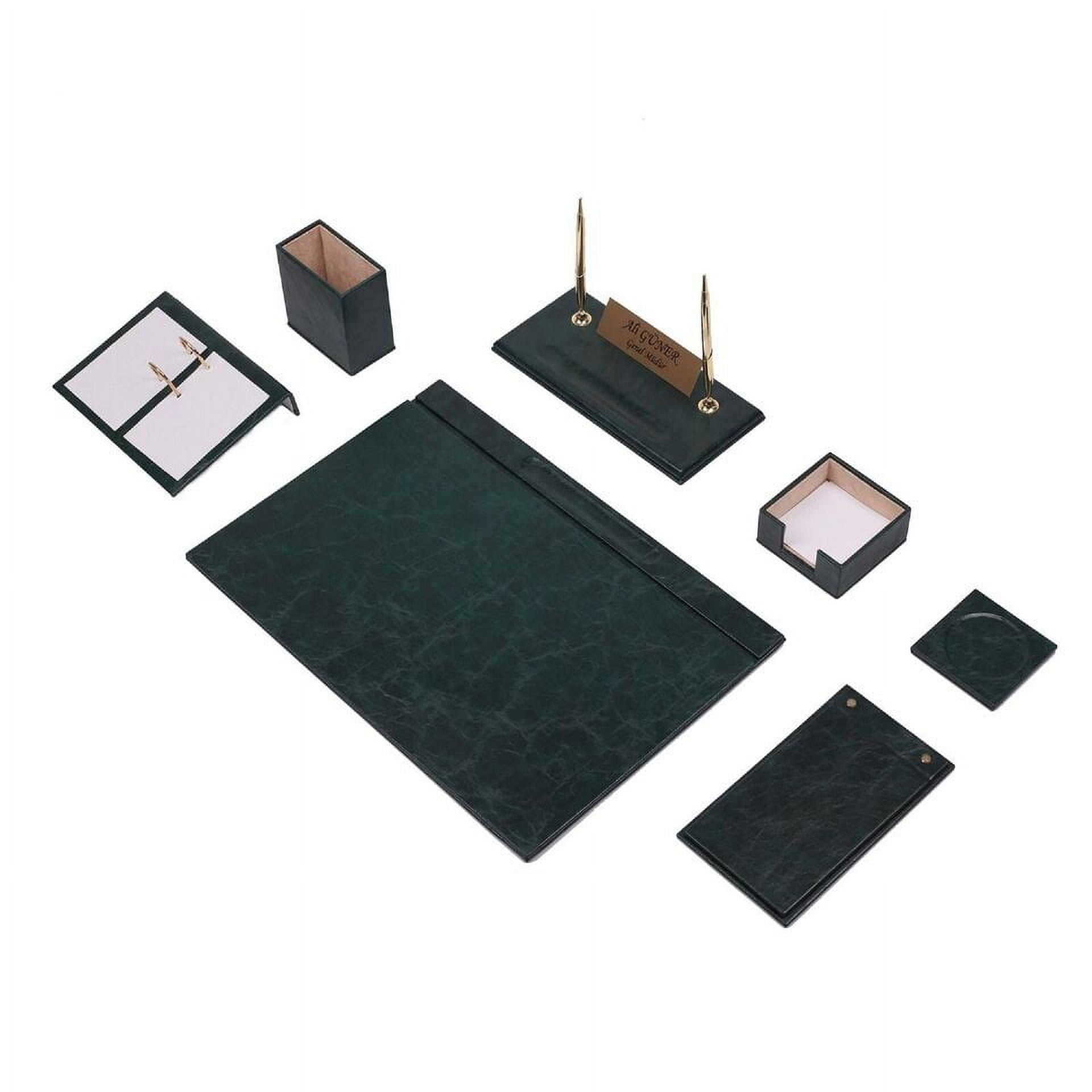 Leather Desk Set - Desk Organizer Set - Office Desk Pad Accessories ...