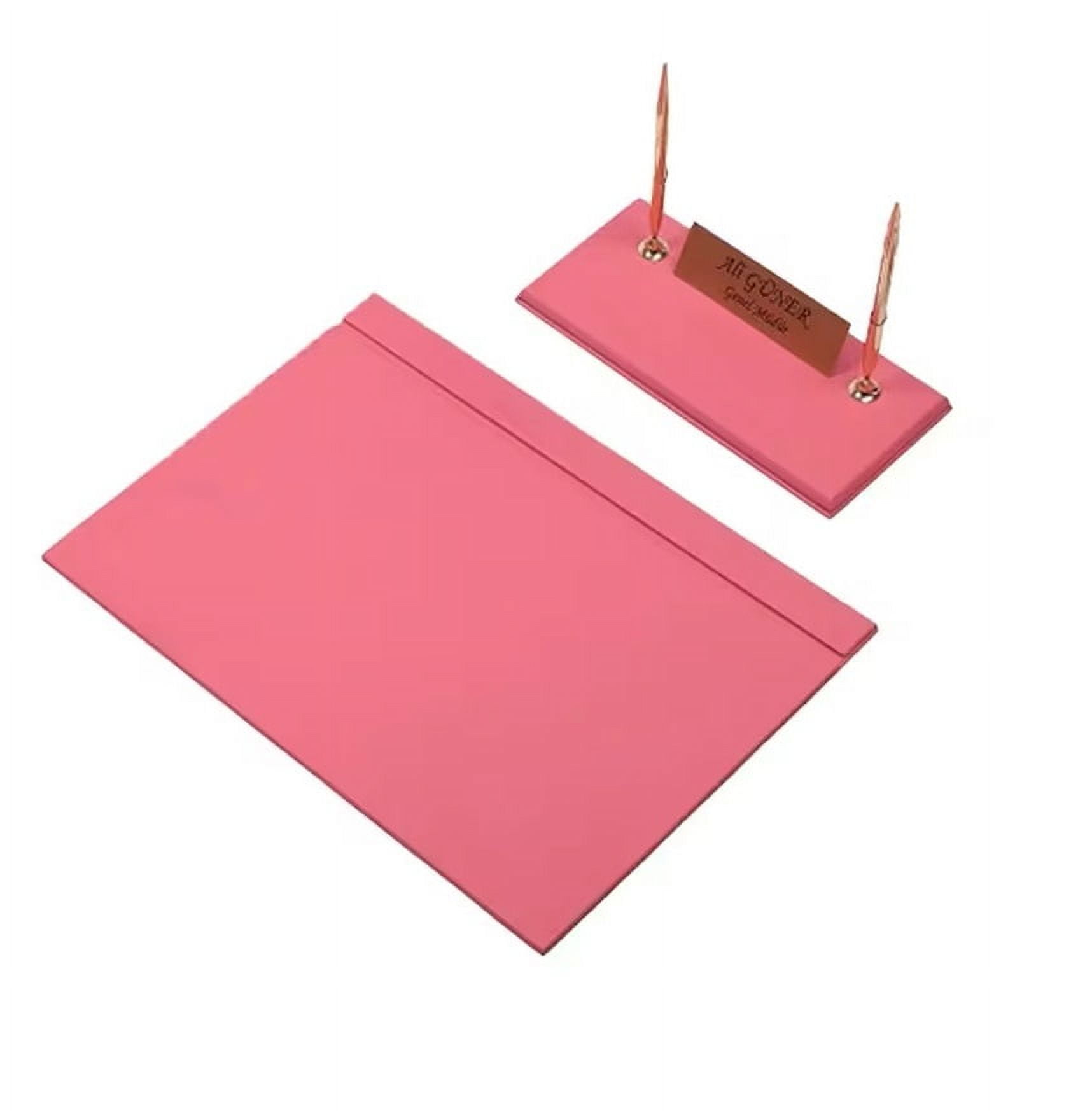 Leather Desk Set - Desk Pad - Name Plate Holder With 2 Pen - 2 ...