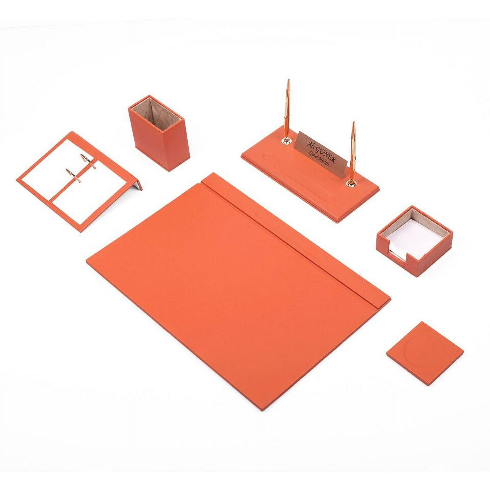 Leather Desk Set - Desk Organizer Set - Office Desk Pad Accessories ...