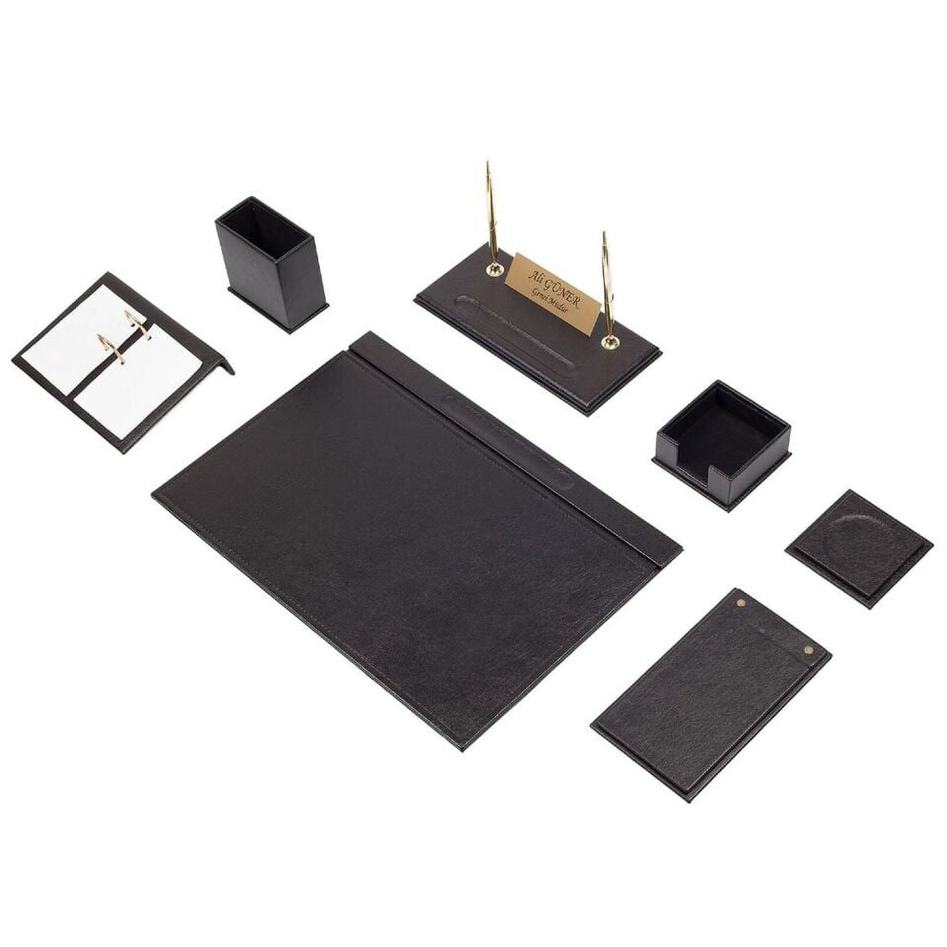 Leather Desk Set - Desk Organizer Set - Office Desk Pad Accessories ...