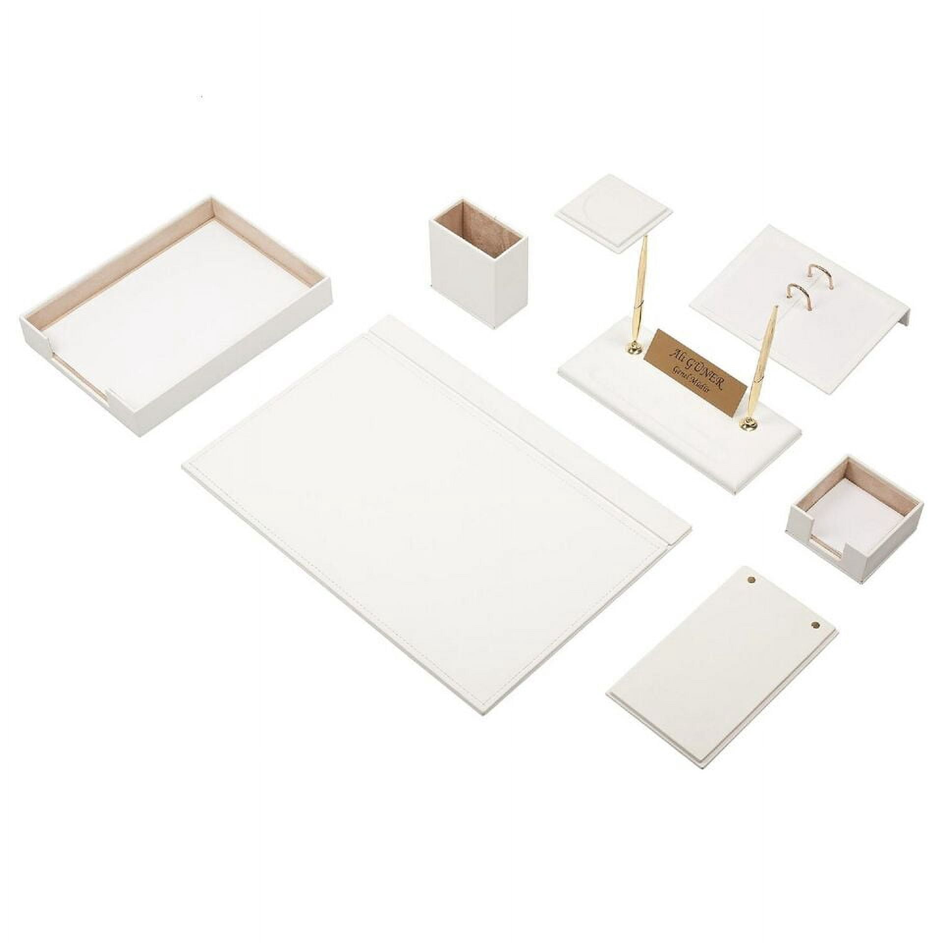 Leather Desk Set - Desk Organizer Set - Office Desk Pad Accessories ...