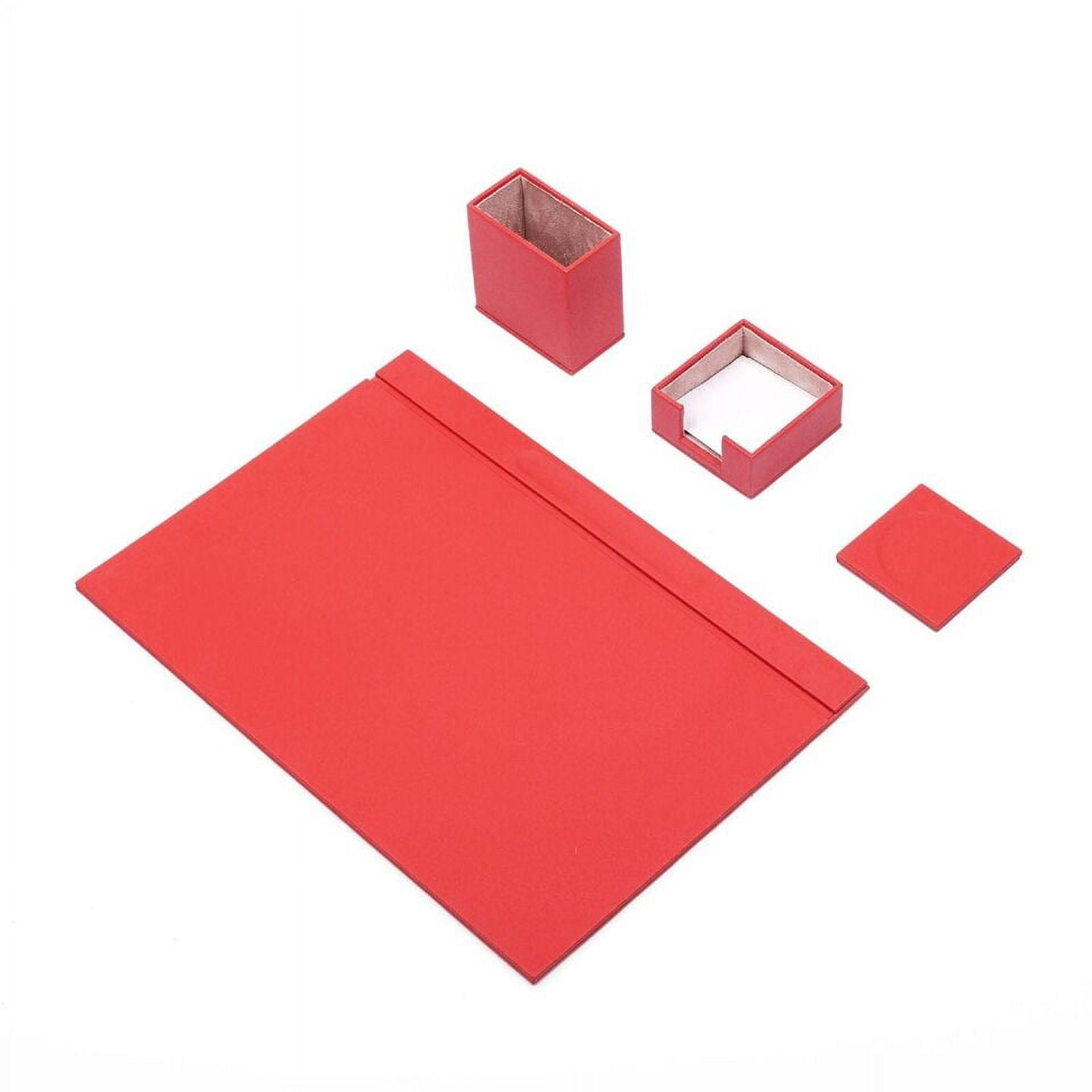 Leather Desk Set - Desk Pad - Note Paper Holder -Pen Holder - Leather ...