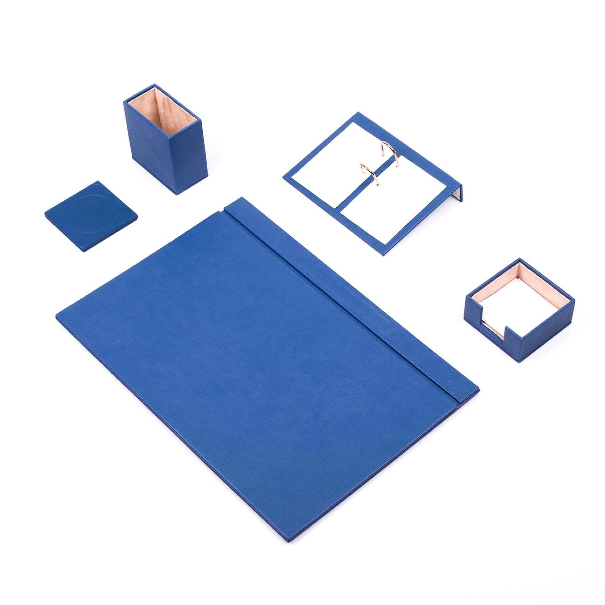 Leather Desk Set - Desk Pad - Note Paper Holder -Pen Holder - Leather ...