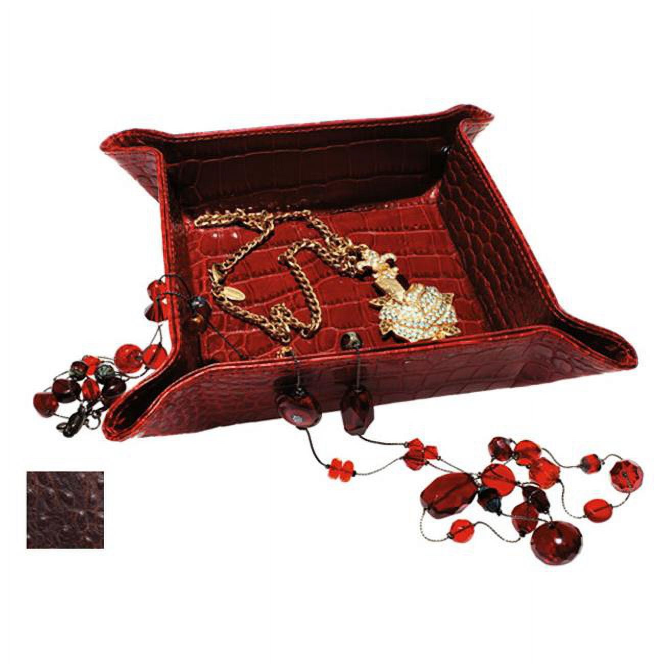 Leather Desk Valet - Brown - 6.5in. x 7in. - Walmart.com