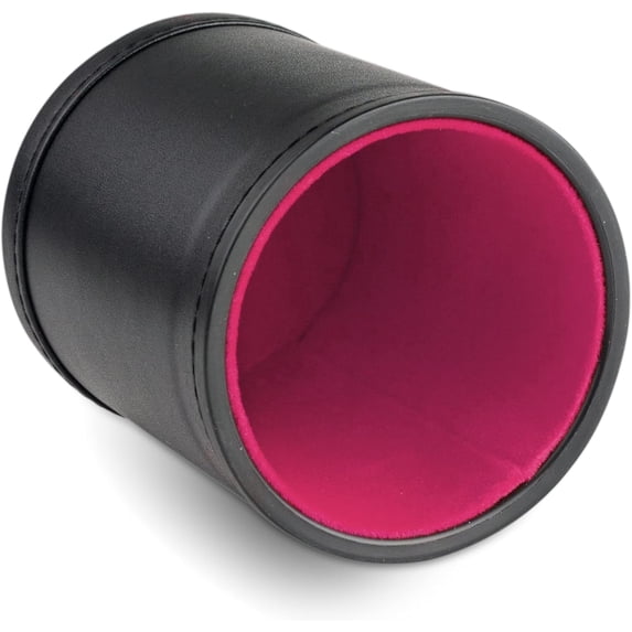 Da Brigh, Faux Leather Dice Cup, Pink Felt Lining 2 1/2 inch diameter ...
