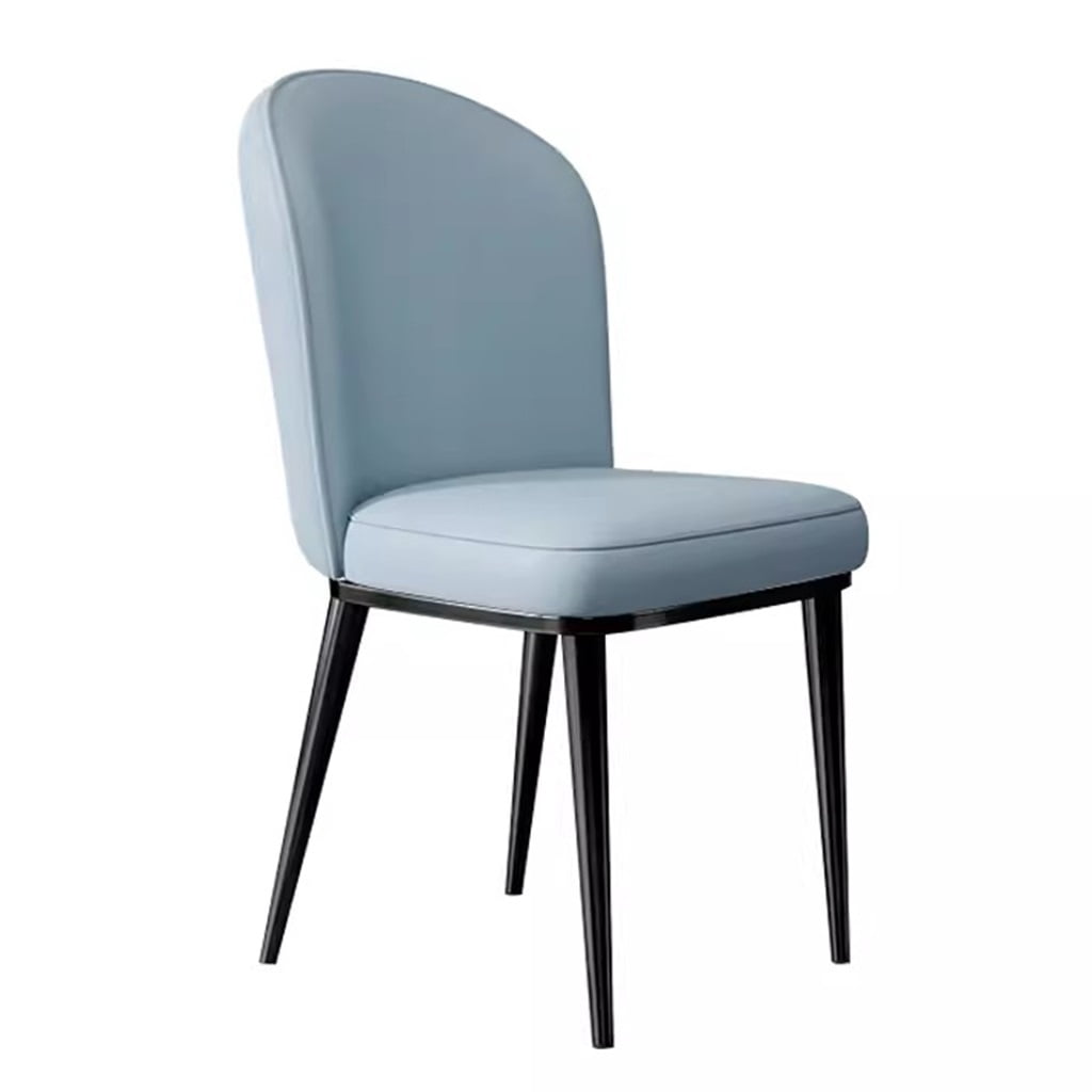 Modern Dining Chairs Upholstered Faux Leather Kitchen Chairs Armless ...