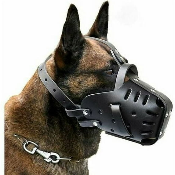 Leather Doberman Muzzles Defense Pet Muzzles Medium and Large Dogs Anti ...