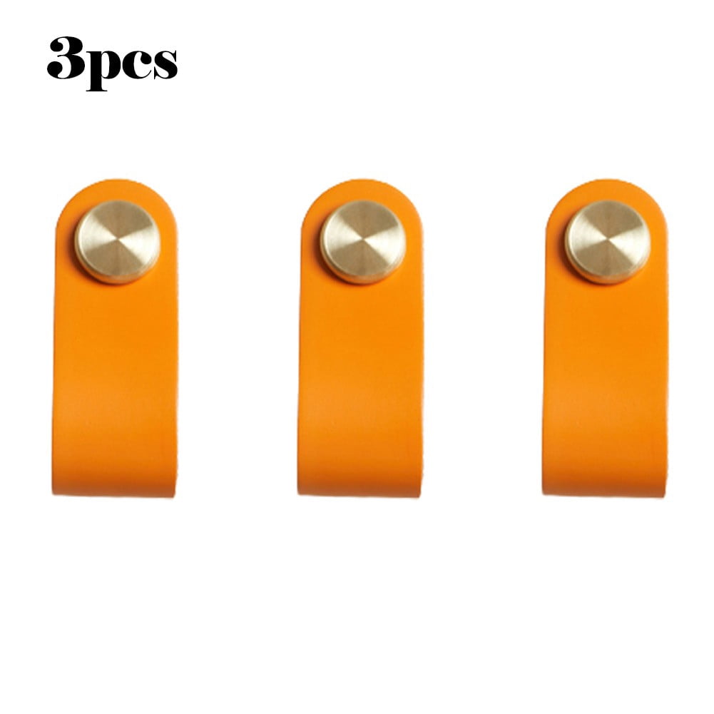 Leather Drawer Pulls, Dresser Pulls 3Pcs, Soft Cabinet Pulls to Avoid ...