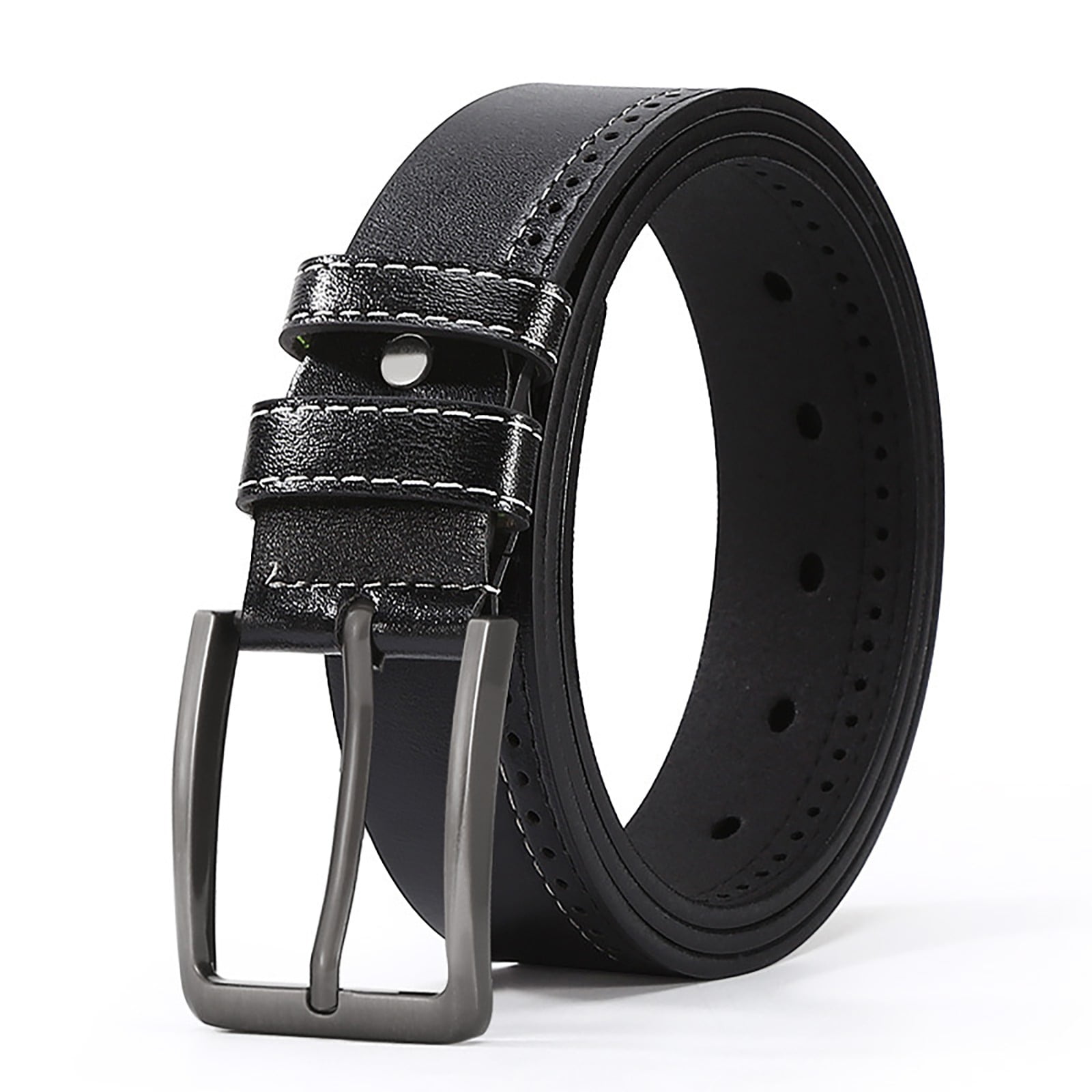 Leather Dress Belts For Men Mens Belt For Suits Jeans With Prong Buckle ...