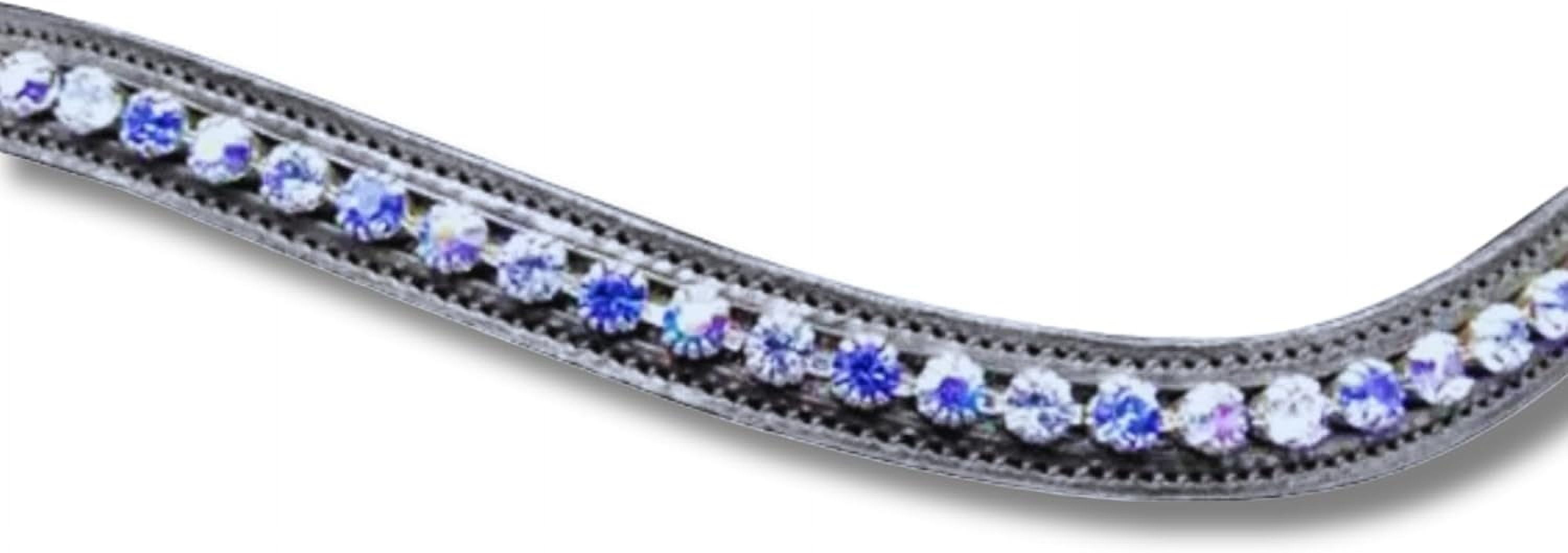 Leather English Bridle Soft Padded Browband Crystals for Horse Bridles ...