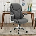 Leather Executive Office Chair High Back Ergonomic Office Desk Chairs ...