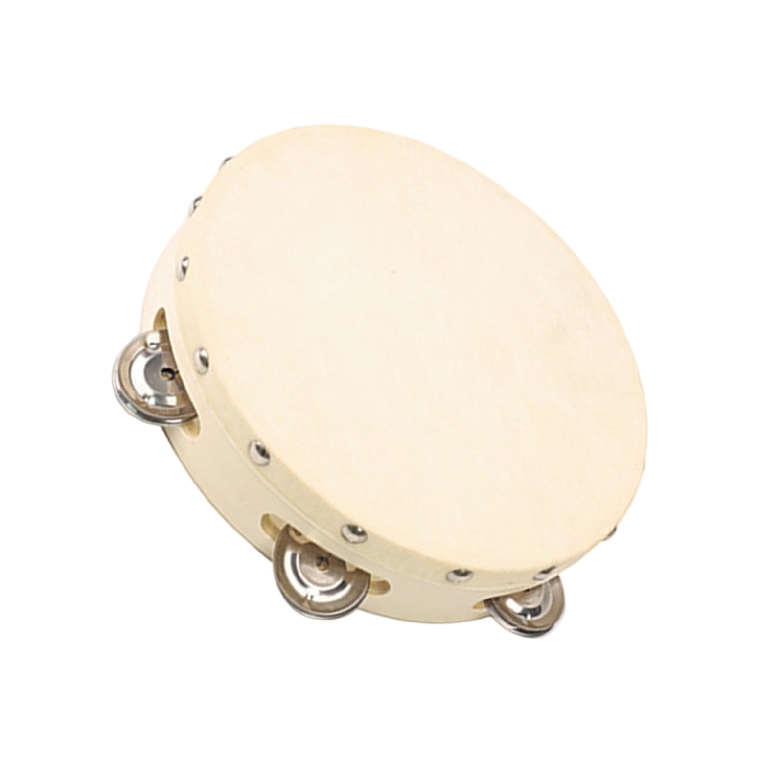 Leather Faced Tambourine Set Percussion Tools with Curved Edges ...