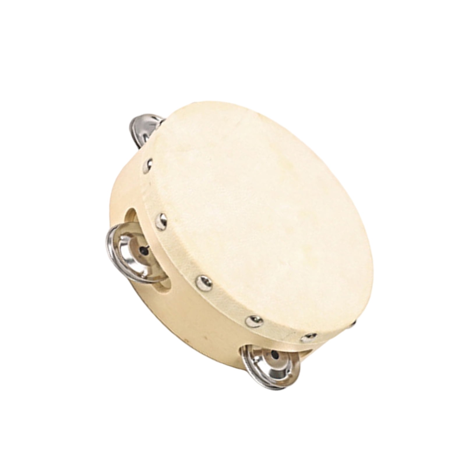 Leather Faced Tambourine Set Percussion Tools with Curved Edges ...